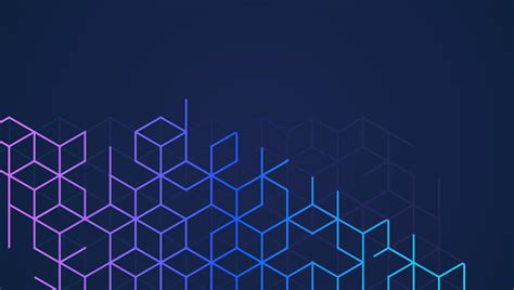 Abstract Geometric Background With Isometric Digital Blocks Blockchain