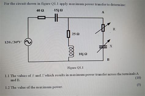 solved question 1 for the circuit shown in figure q1 1 apply