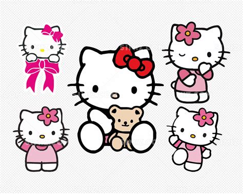 矢量手绘kitty猫图片素材免费下载 觅知网