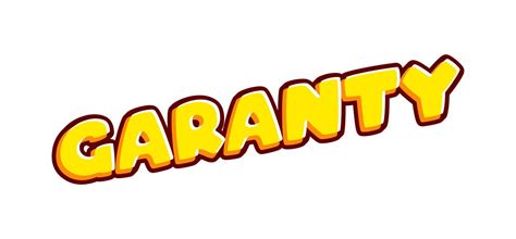Garanty Isolated On White Colourful Text Effect Design Vector Text Or Inscriptions In English