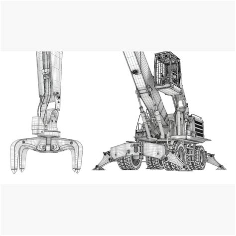 Material Handler 3d Model Download Tractor On