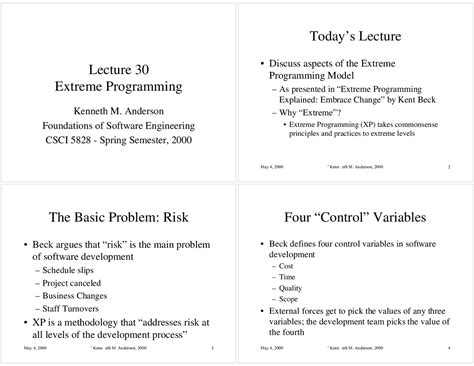 extreme programming foundations of software engineering slides