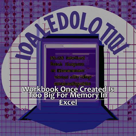 workbook once created is too big for memory in excel manycoders