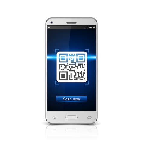 premium vector smartphone scanned qr code