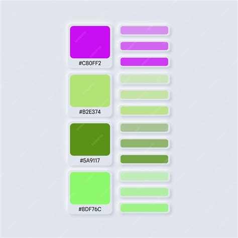 комбинация цветовой палитры в Rgb Hex неуморфном стиле цветовая палитра для дизайна Ui Ux