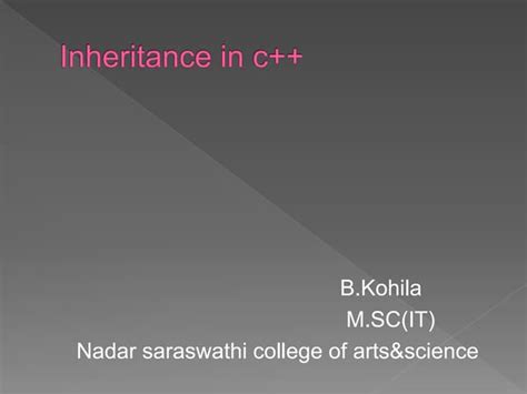 Inheritance Ppt
