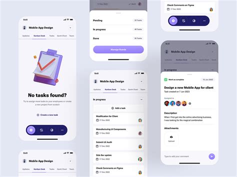 task management mobile app ui design by ashikur rahman for design picko