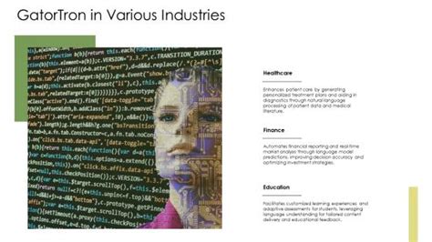 gatortron in various industries ppt template st ai ss ppt presentation