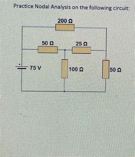Solved Practice Nodal Analysis On The Following Circuit