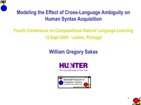 Ppt Modeling The Effect Of Cross Language Ambiguity On Human Syntax Acquisition Powerpoint