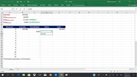 finanzas excel vba sql y algo más matemática financiera corporación de ahorro problema