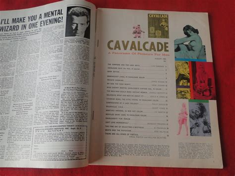 Vintage Nude Erotic Sexy Adult Magazine Cavalcade August 1963 P89