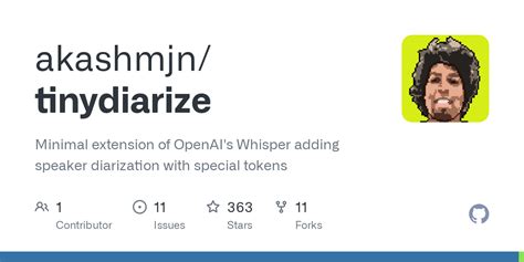 GitHub Akashmjn Tinydiarize Minimal Extension Of OpenAI S Whisper Adding Speaker Diarization