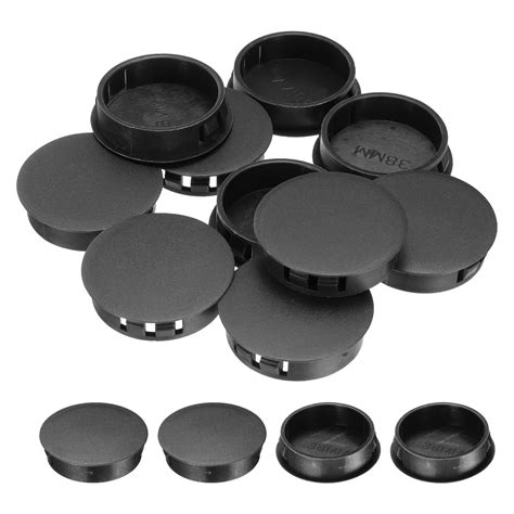 10pcs Black Hole Plugs 38mm 15 Plastic Snap In Locking Screw Hole