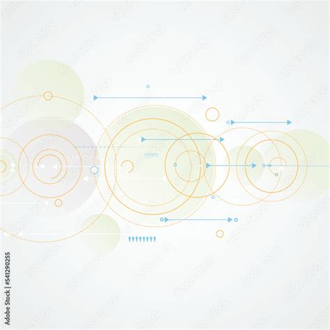 Vector Points And Lines Connecting Circles Background Geometric Abstraction Design With Lines