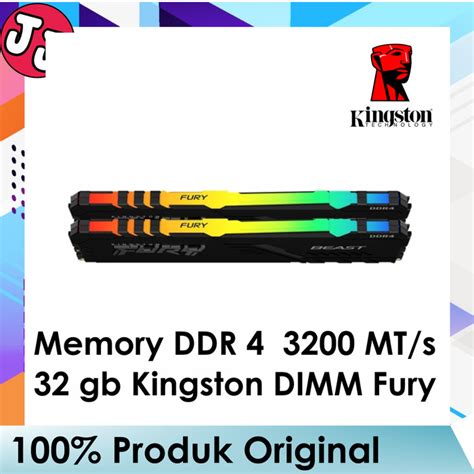 Jual Memory Ddr 4 3200 Mt S 2 X 16 Gb Kingston Dimm Fury Kf432c16bbak232 Jakarta Pusat