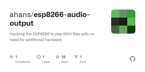 GitHub Ahans Esp Audio Output Hacking The ESP To Play WAV Files With No Need For