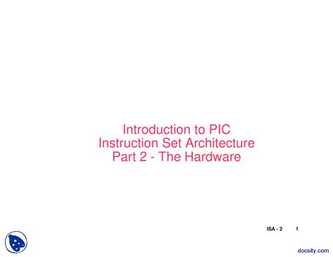 The Hardware Assembly Language Programming Lecture Slides Docsity