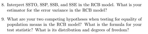 Solved 8 Interpret SSTO SSP SSB And SSE In The RCB Chegg Com