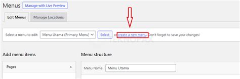 Cara Membuat Menu Navigasi Di Wordpress