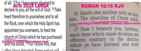 This Is What Is Really Written In Romans 1616 Kjv And Acts 2028 Lamsa