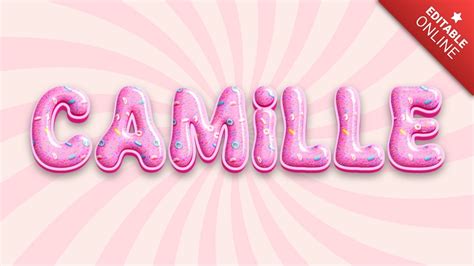 Camille Sweet Candy Inspired Text Effect Generator