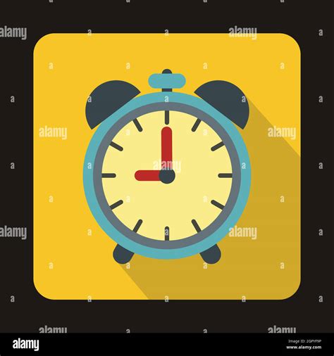 Alarm Clock Icon In Flat Style Stock Vector Image And Art Alamy