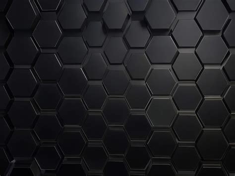 Premium Photo A Black Hexagon Background With A Light In The Middle Gold And Black Background