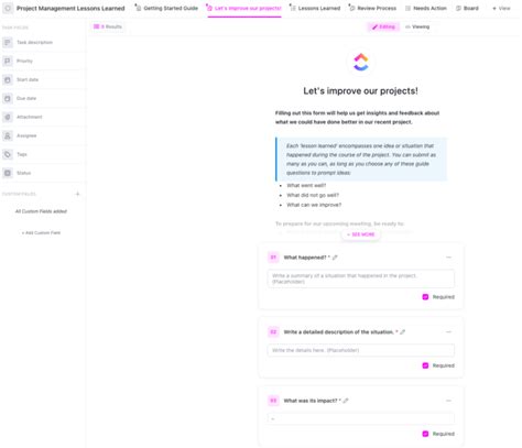 Of The Best Lessons Learned Templates For Excel And ClickUp ProdSens Live