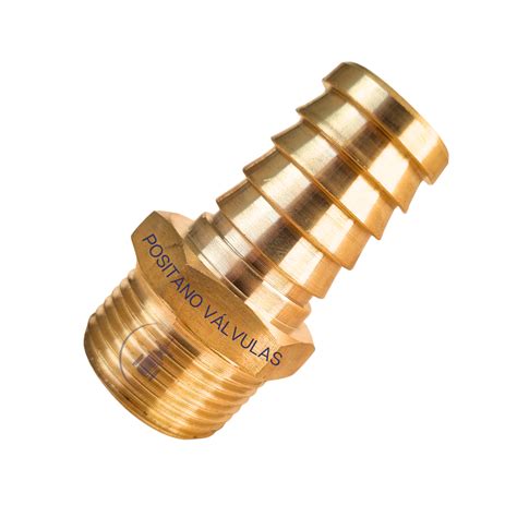 Espigão Adaptador Fixo Latão Macho Bsp 1 Polegadas Para Mangueira