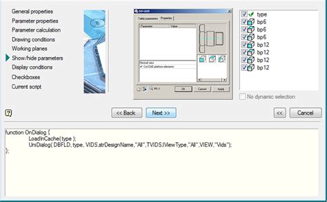 Show Hide Parameters