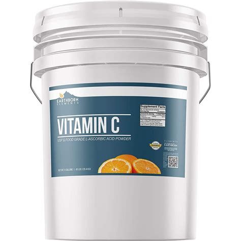 Vitamin C Powder L Ascorbic Acid 5 Gallon By Earthborn