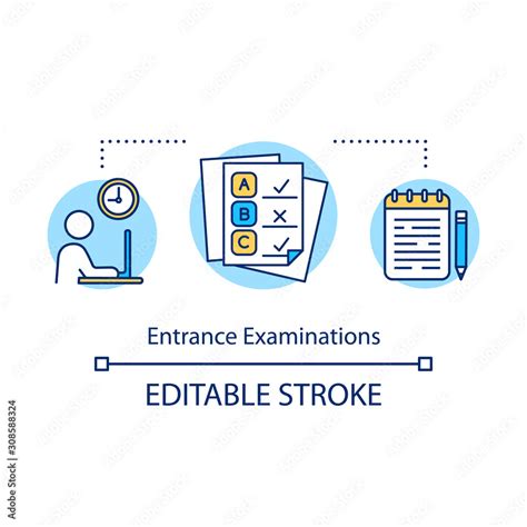 Entrance Examinations Concept Icon Check Knowledge And Level Of