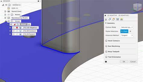 Unsupported Geometry For D Open Pocket Detection In HSMWorks Inventor CAM And Fusion