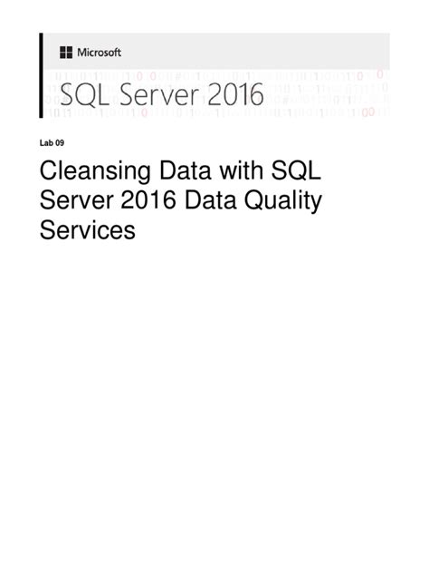 Cleansing Data With Sql Server 2016 Data Quality Services Pdf