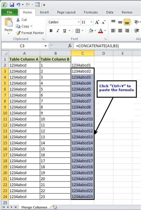 Quickly Combine Merge Multiple Columns Or Rows In Excel