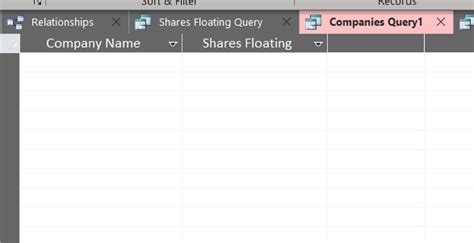 Microsoft Access Query Results Are Empty Stack Overflow