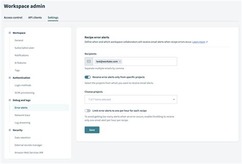 Errors Notifications Emails Workato Docs