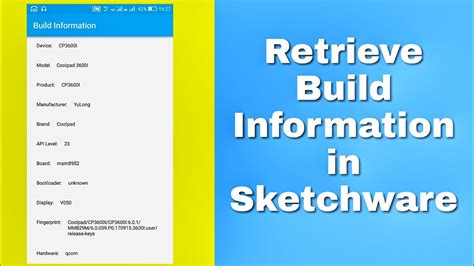 Retrieve Build Information In Sketchware Youtube