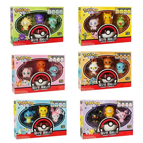 포켓몬 얼굴 변경 장난감 세트 액션 피규어 피카츄 이브이 파이리 꼬부기 뮤 피츄 사이덕 포켓볼 볼 엘프 인형 16 종류 Aliexpress