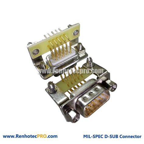 Db15 Pin Connector 90 Degree Male Connector