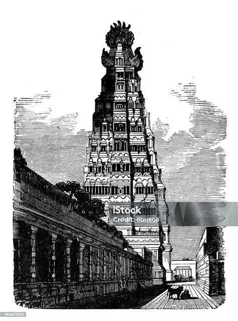 Ilustrasi Ukiran Antik Candi Agung Madura Ilustrasi Stok Unduh Gambar