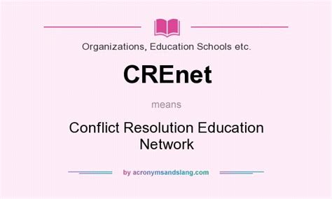 What Does CREnet Mean Definition Of CREnet CREnet Stands For Conflict Resolution Education
