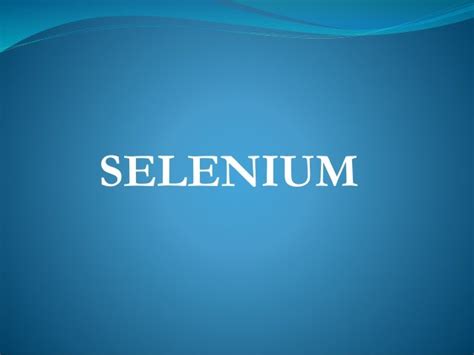 Selenium Ppt
