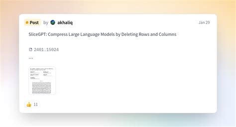 Akhaliq On Hugging Face Slicegpt Compress Large Language Models By