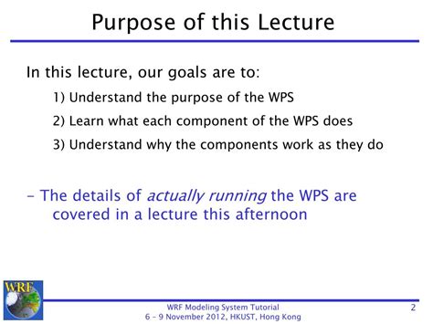 ppt the wrf preprocessing system description of general functions