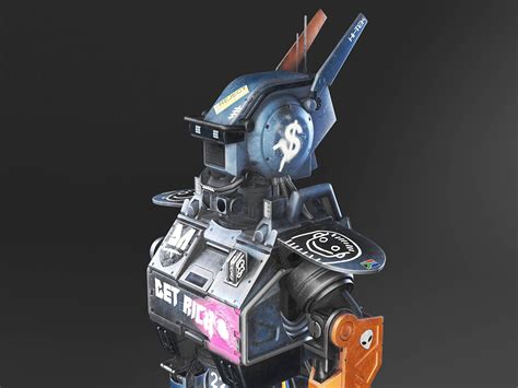 Chappie Robot 3d Model 199 3ds C4d Fbx Lwo Max Obj Free3d