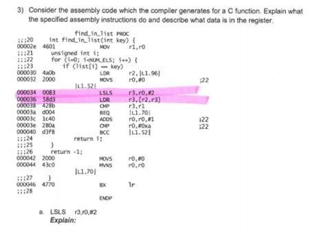 Solved Consider The Assembly Code Which The Compiler Chegg