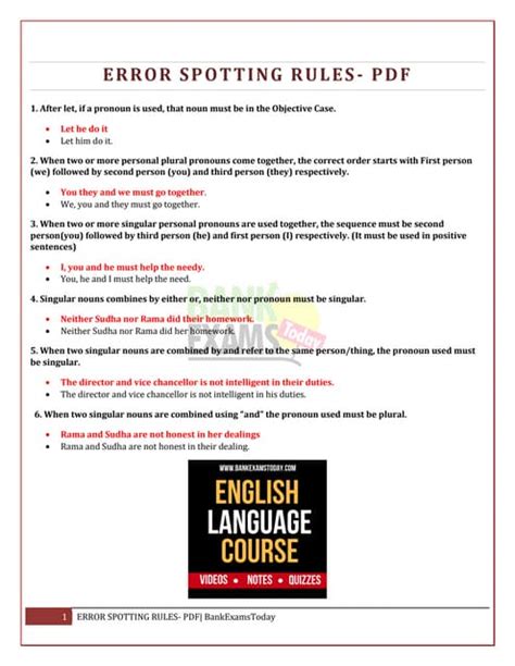 Spotting Errors Tips Finalppt