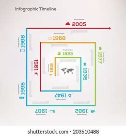 Spiral Timeline Infographics Vector Design Template Stock Vector